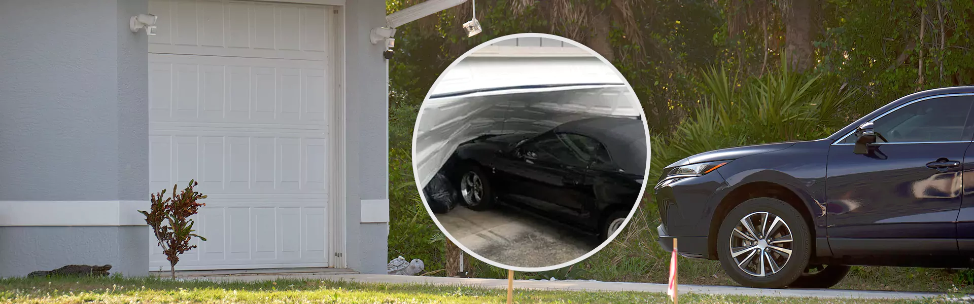 Garage Door Got Hit By A Car Brampton, ON | Car Hit Garage Door Repair ...